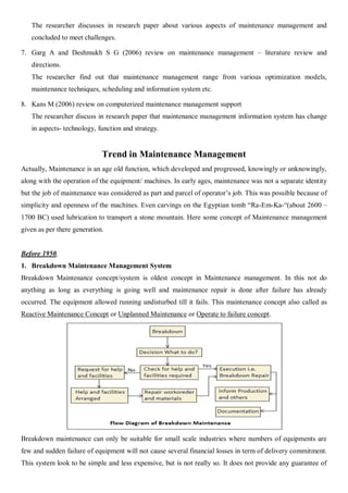 Trend in Maintenance Management | PDF