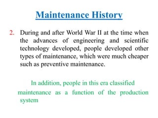 Maintenance | PPTX