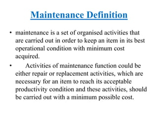 Maintenance | PPT