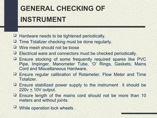 Maintenance of Air Quality Instruments | PDF