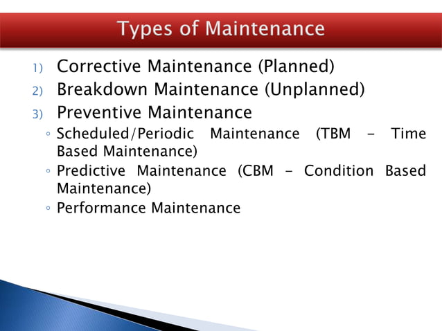 Basic Maintenance | PPTX