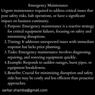 What is maintenance and types of maintenance | PDF