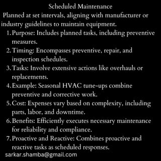 What is maintenance and types of maintenance | PDF