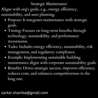 What is maintenance and types of maintenance | PDF | Business ...