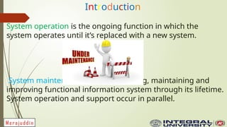 System maintenace , software maintenance | PPT