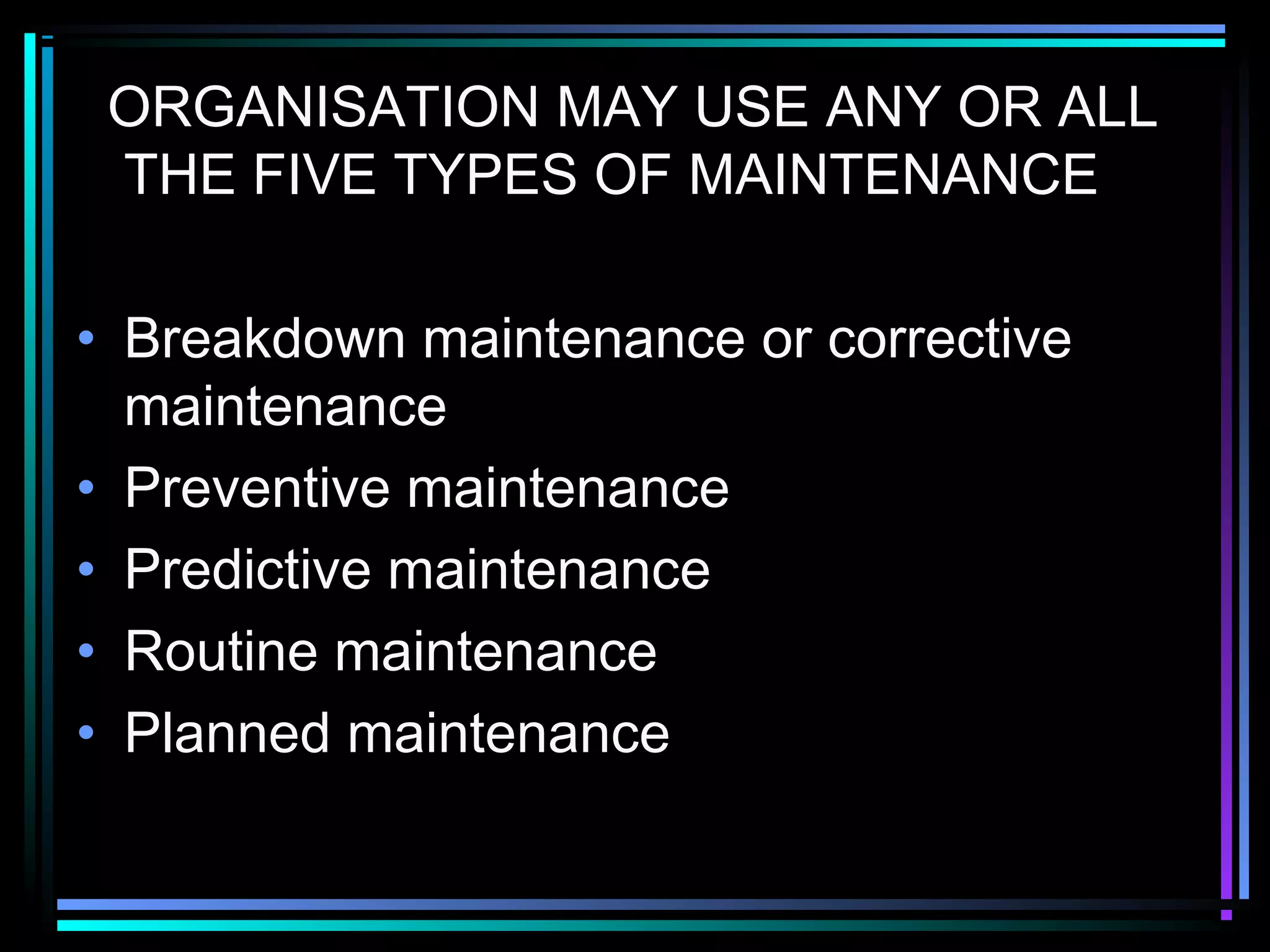 Maintenance department website training | PPT