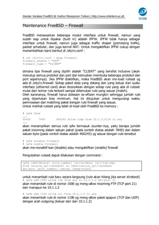 FreeBSD Firewall | PDF