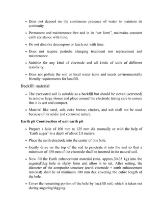 Maintenance free earth electrode | PDF