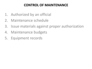 maintenance-management-UNIT-I-and-II-1.ppt | Business | Business and ...