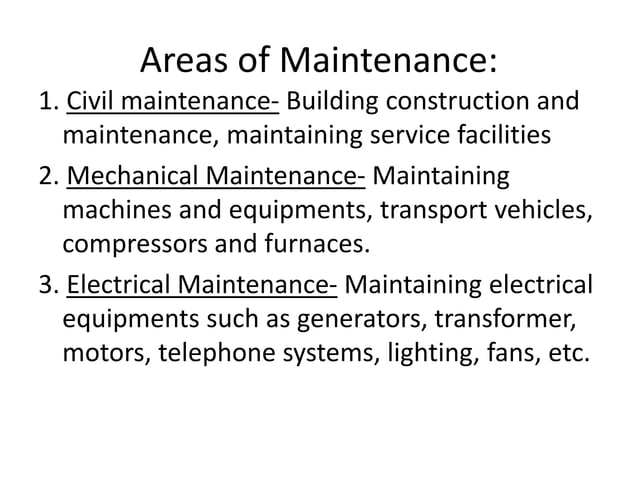 maintenance-management-UNIT-I-and-II-1.ppt | Business | Business and ...