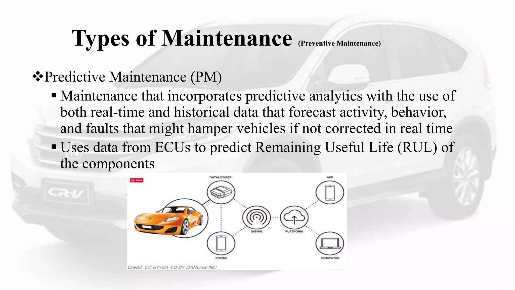 MAINTENANCE-TYPES-PLANS-AND-SCHEDULES-ON-4-WHEELED-CAR-1.pptx | Motor Insurance | Insurance