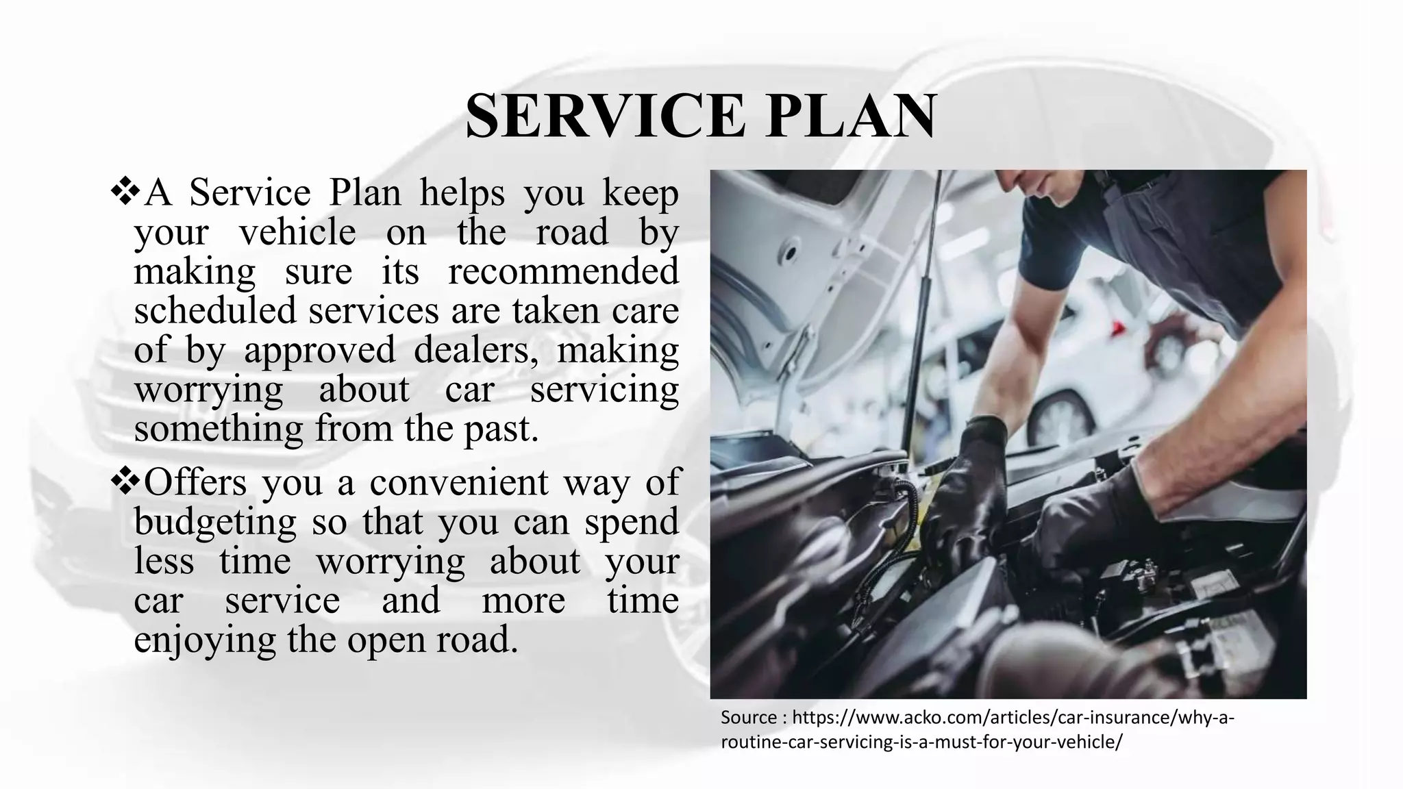 MAINTENANCE-TYPES-PLANS-AND-SCHEDULES-ON-4-WHEELED-CAR-1.pptx | Motor Insurance | Insurance