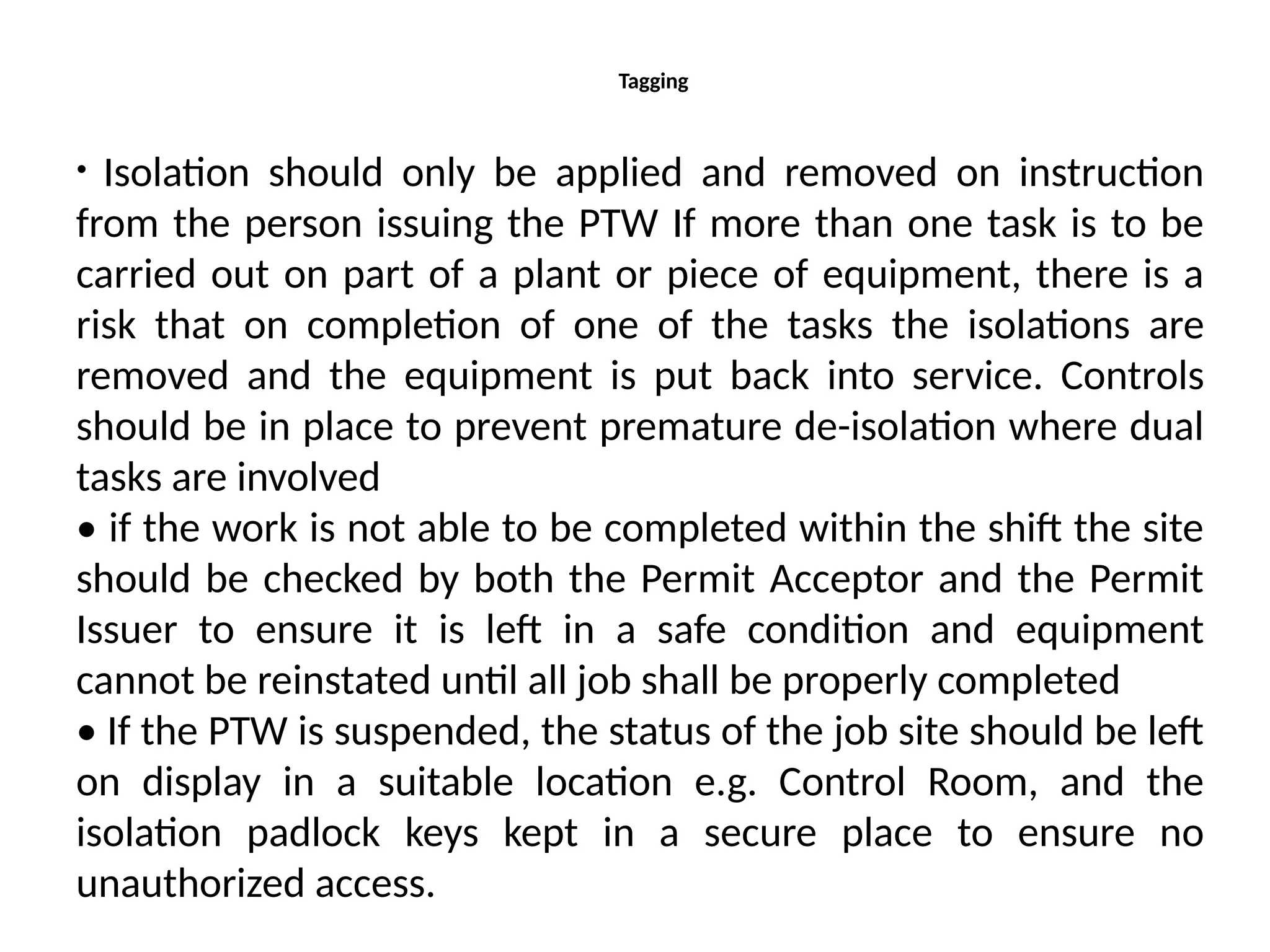 Maintenance - Work Permit Procedures, Self Permit, Permit on Phone ...
