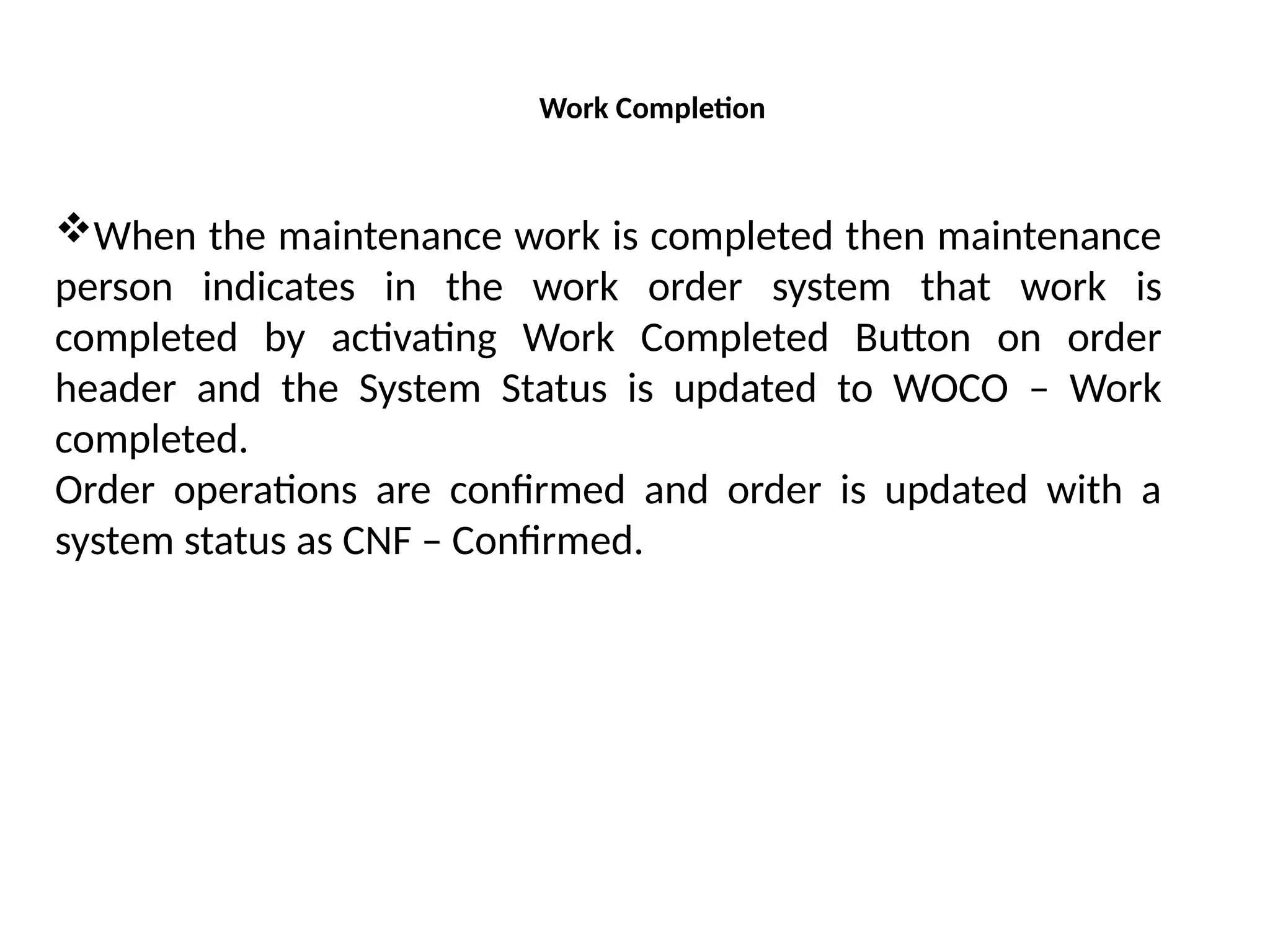 Maintenance - Work Permit Procedures, Self Permit, Permit on Phone ...