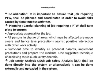 Maintenance - Work Permit Procedures, Self Permit, Permit on Phone ...