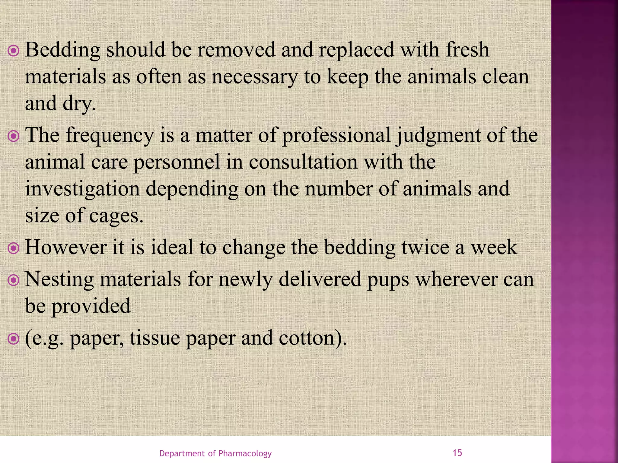 Maintenance and breeding of laboratory animals | PPTX