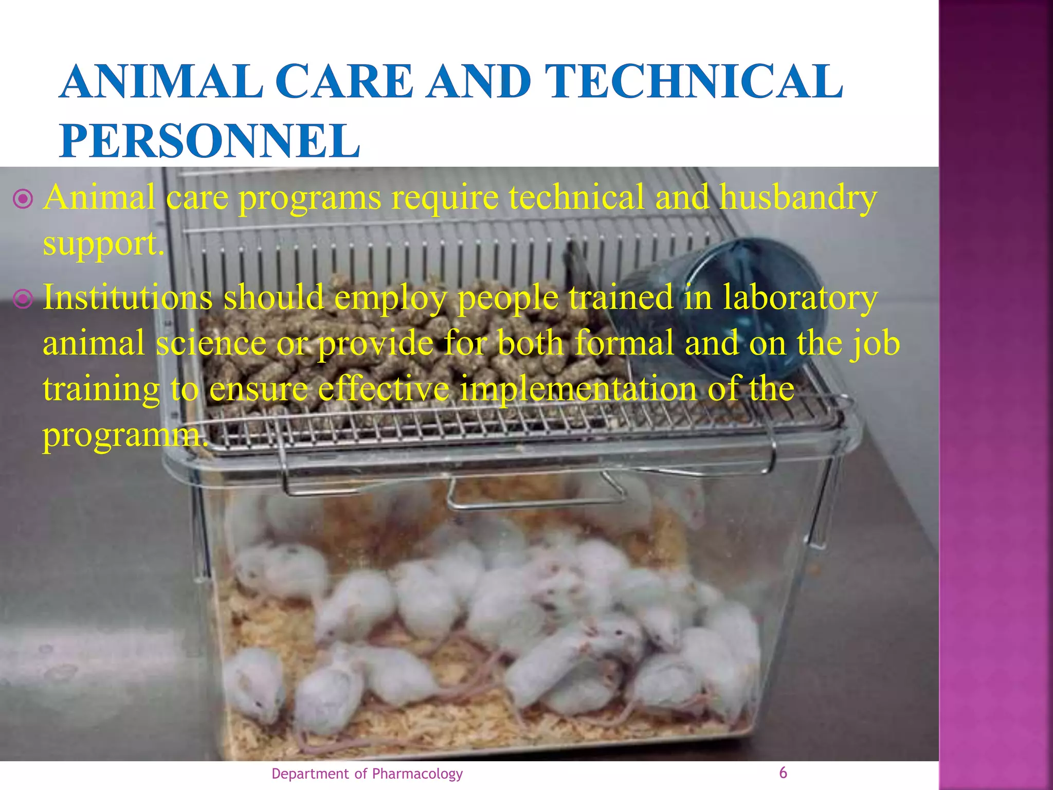 Maintenance and breeding of laboratory animals | PPTX