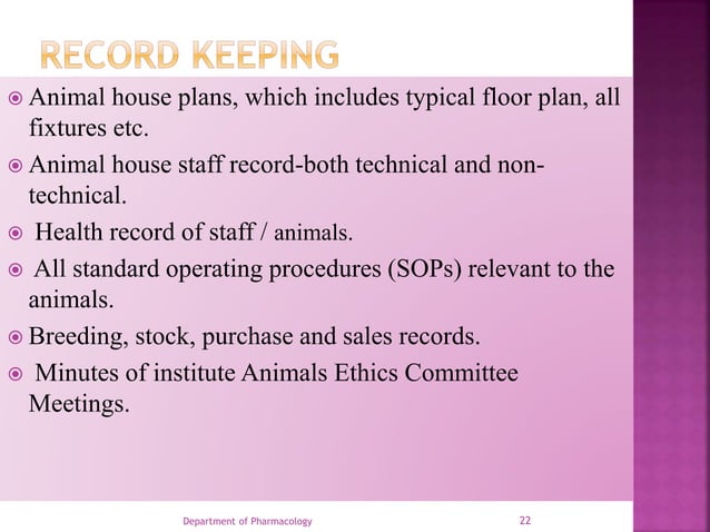 Maintenance and breeding of laboratory animals | PPTX | Veterinary ...