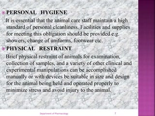 Maintenance and breeding of laboratory animals | PPTX