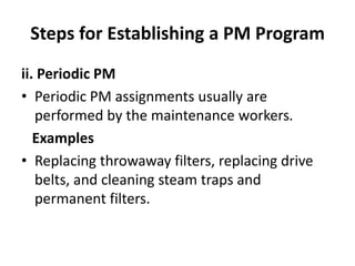 Maintenance and maintenance | PPTX | Business | Business and Finance