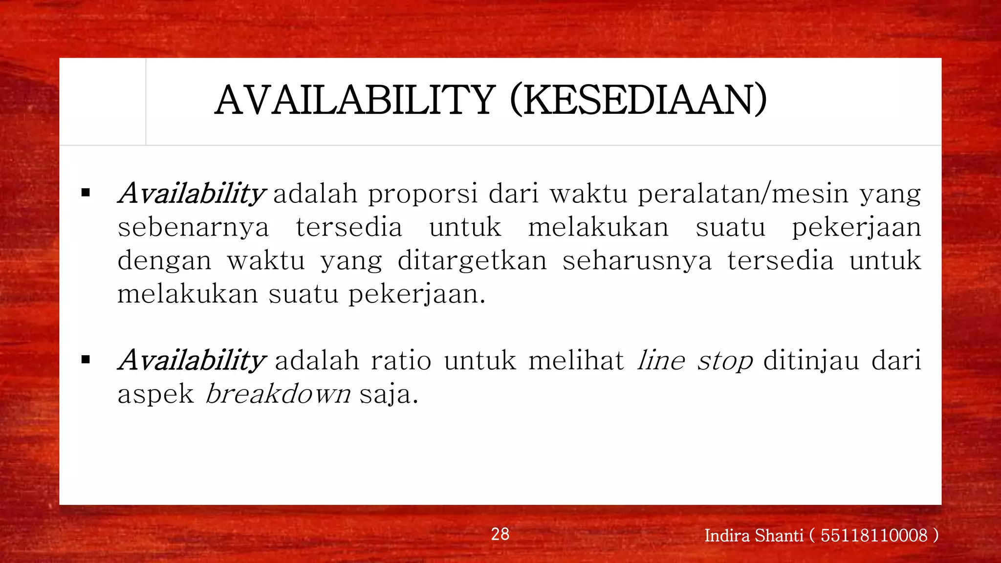 Maintenance and reliability | PDF
