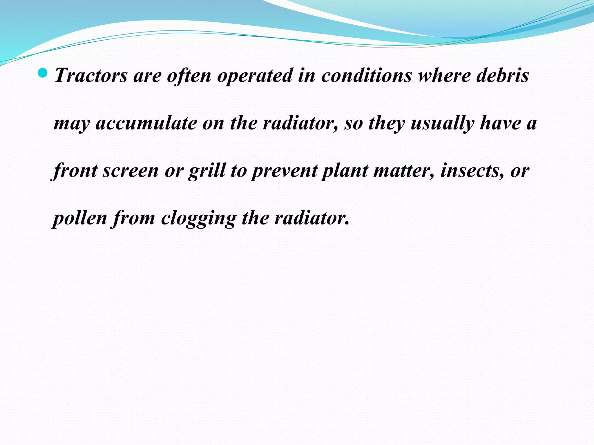 Maintenance and repairs of tractor | PPTX