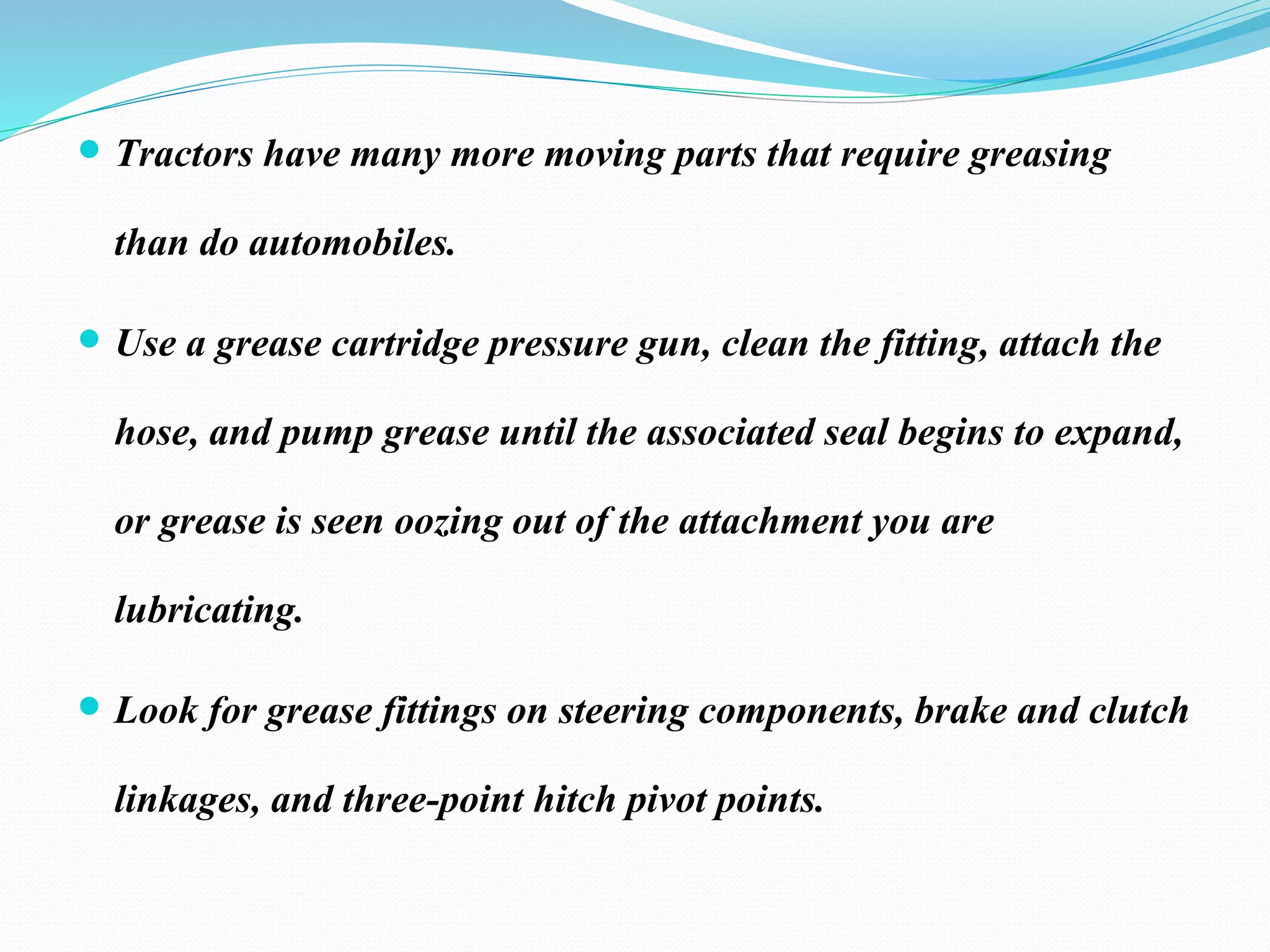 Maintenance and repairs of tractor | PPTX