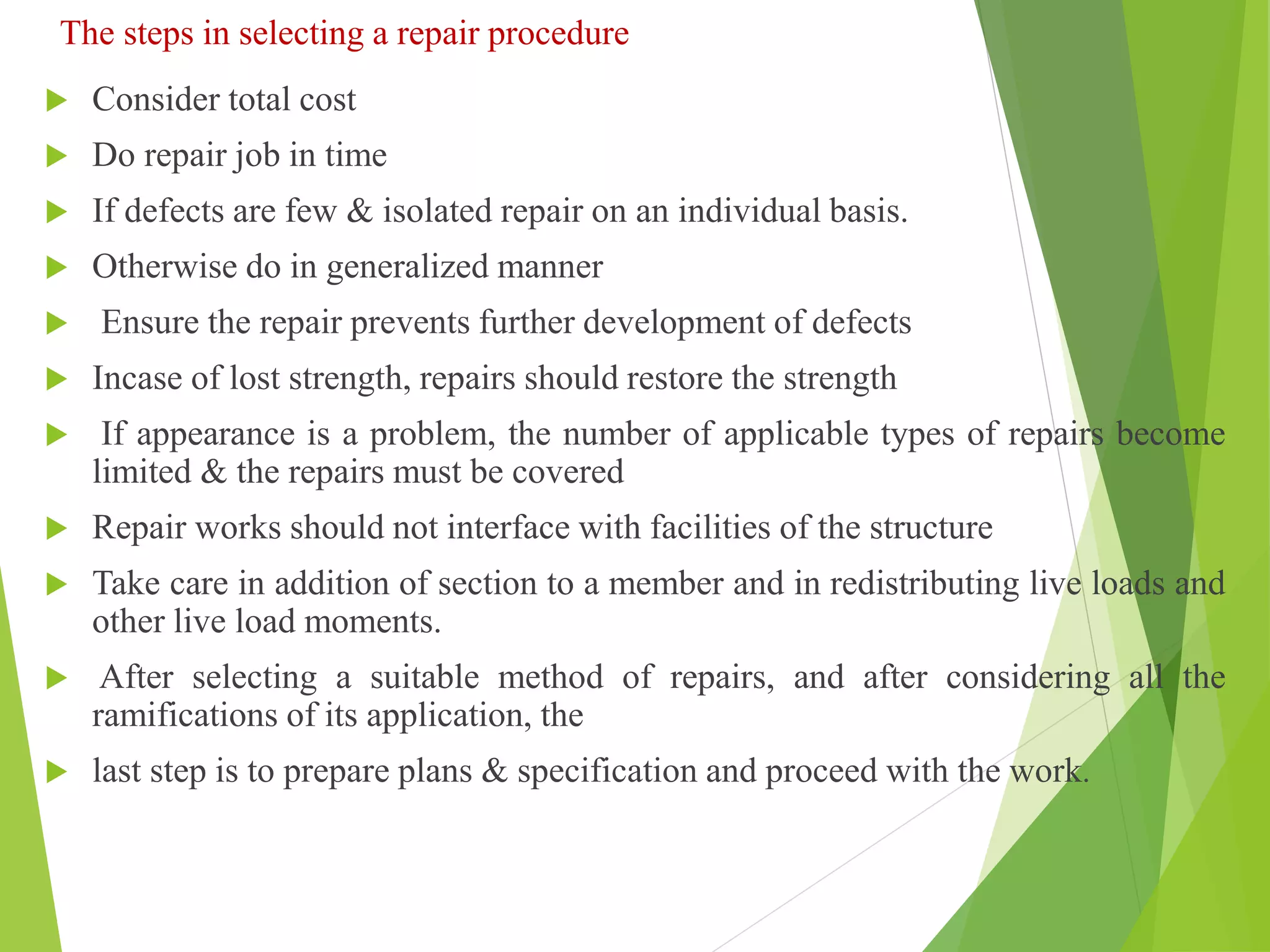 Maintenance and repair strategies | PDF