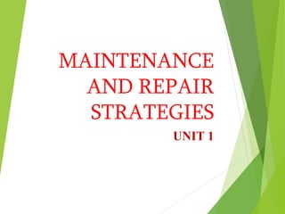 Maintenance and repair strategies | PDF
