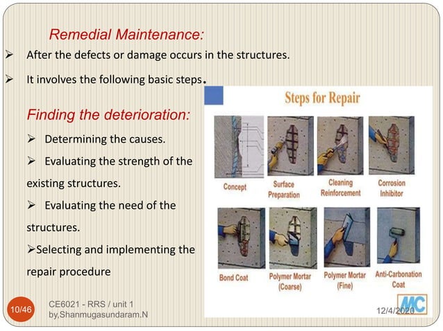 Maintenance and repair strategies - Repair and rehabilitation of ...