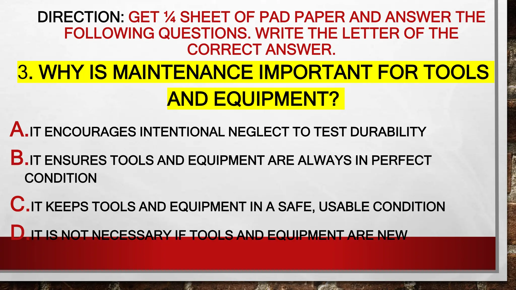 MAINTENANCE TOOLS AND EQUIPMENT Q3.pptx