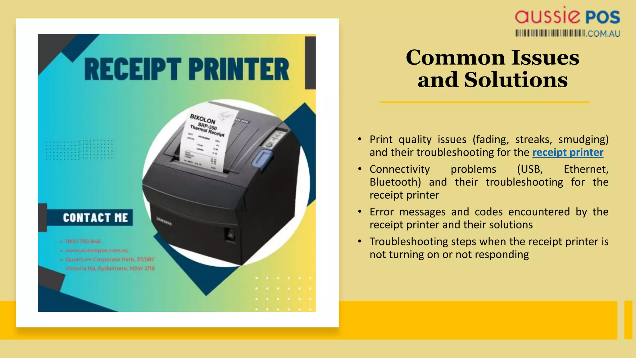 Maintenance and Troubleshooting Tips for Receipt Printers | PPT