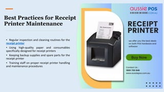 Maintenance and Troubleshooting Tips for Receipt Printers | PPTX