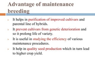Maintenance breeding | PPTX