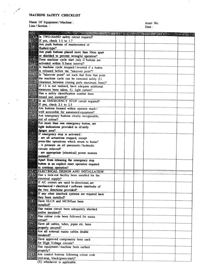Maintenance Checklist | PDF