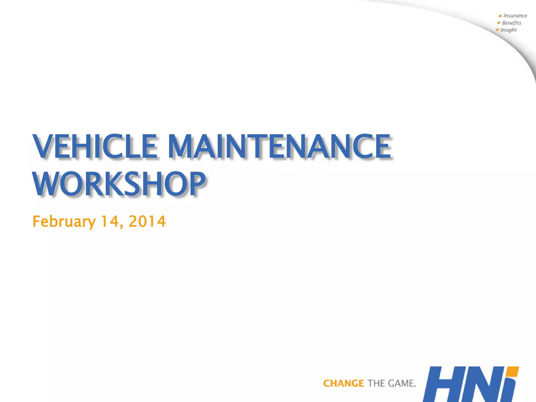 Does Your Vehicle Maintenance Program Measure Up? | PPT