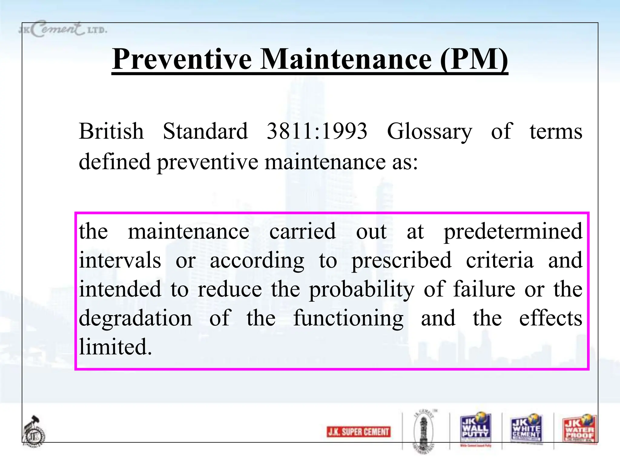 Standard Maintenance Practices , Types.ppt