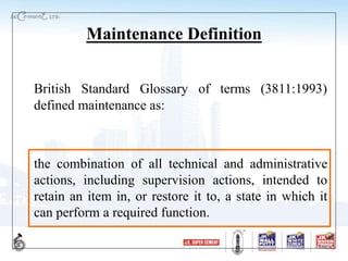 Standard Maintenance Practices , Types.ppt