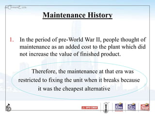 Standard Maintenance Practices , Types.ppt