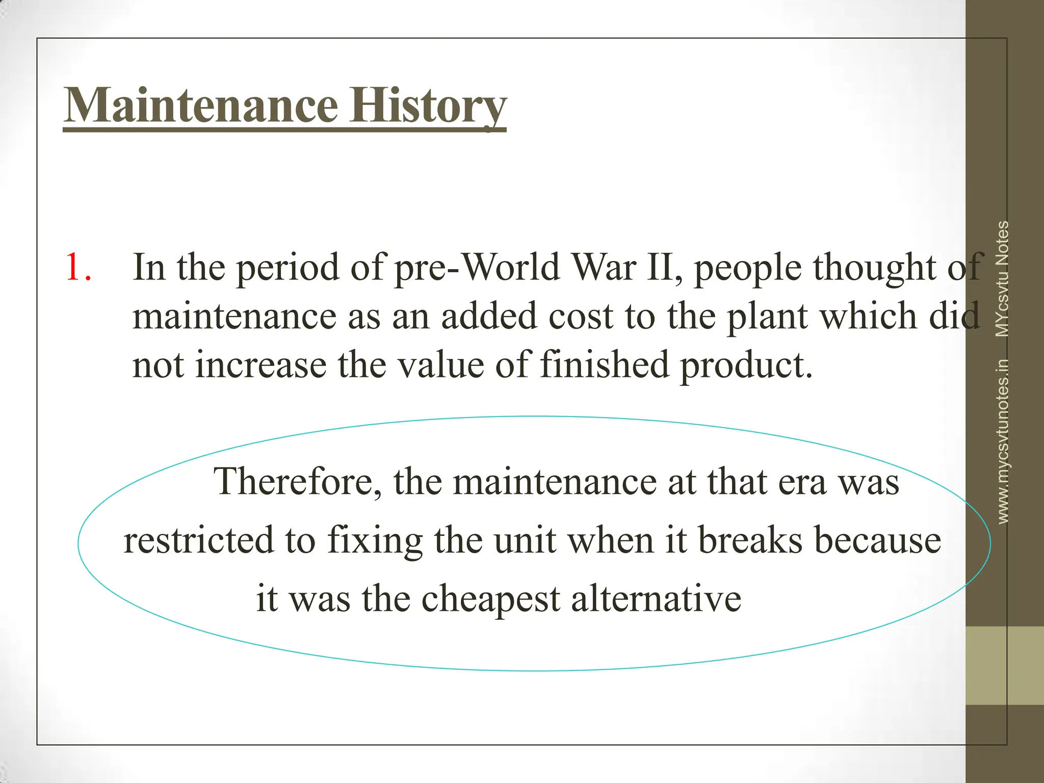Introduction to maintenance and its types | PDF