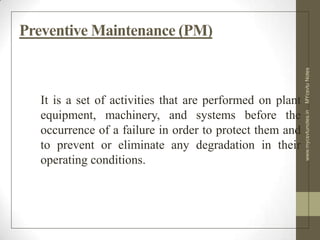Introduction to maintenance and its types | PDF
