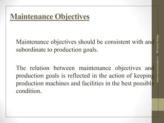 Introduction to maintenance and its types | PDF