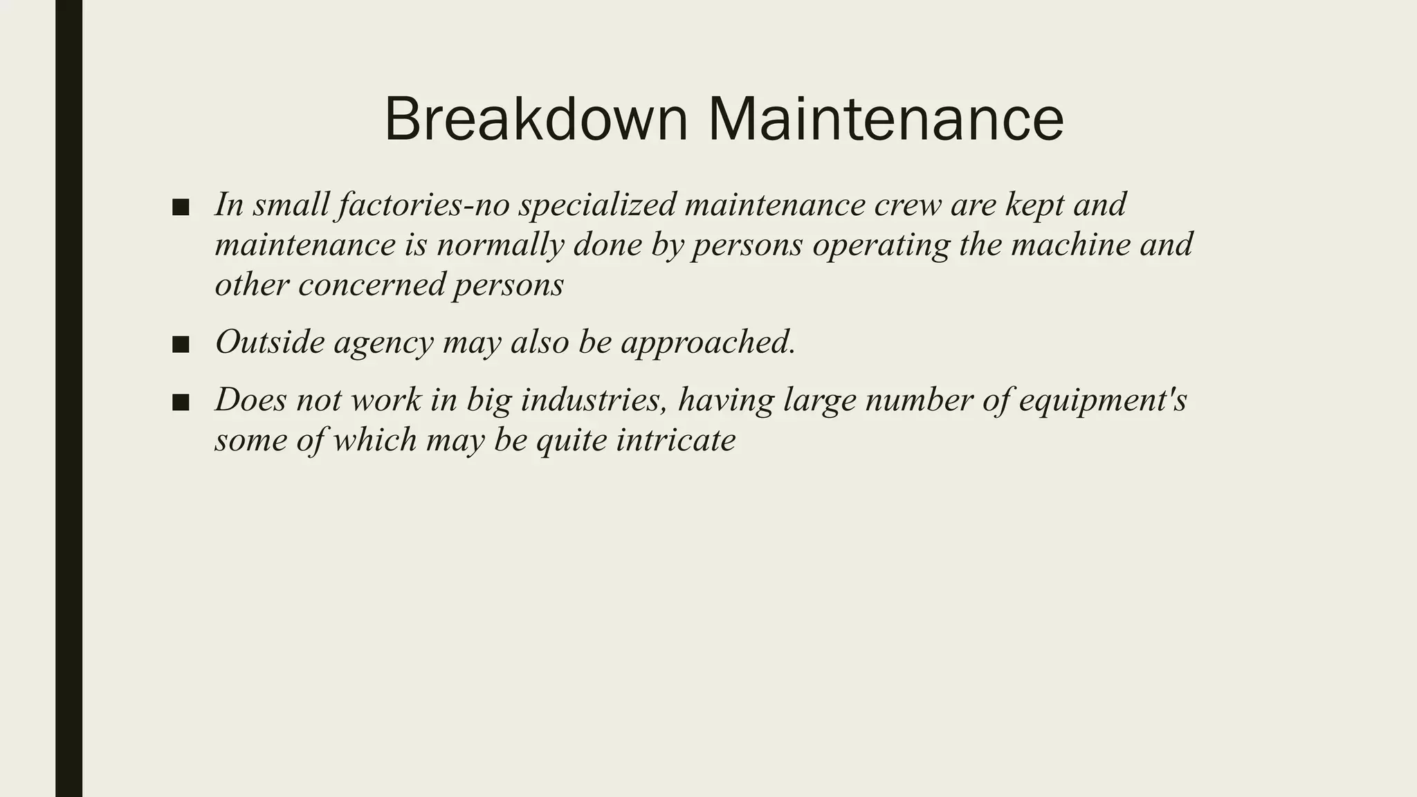 Maintenance Strategy, Types of Maintenance | PDF