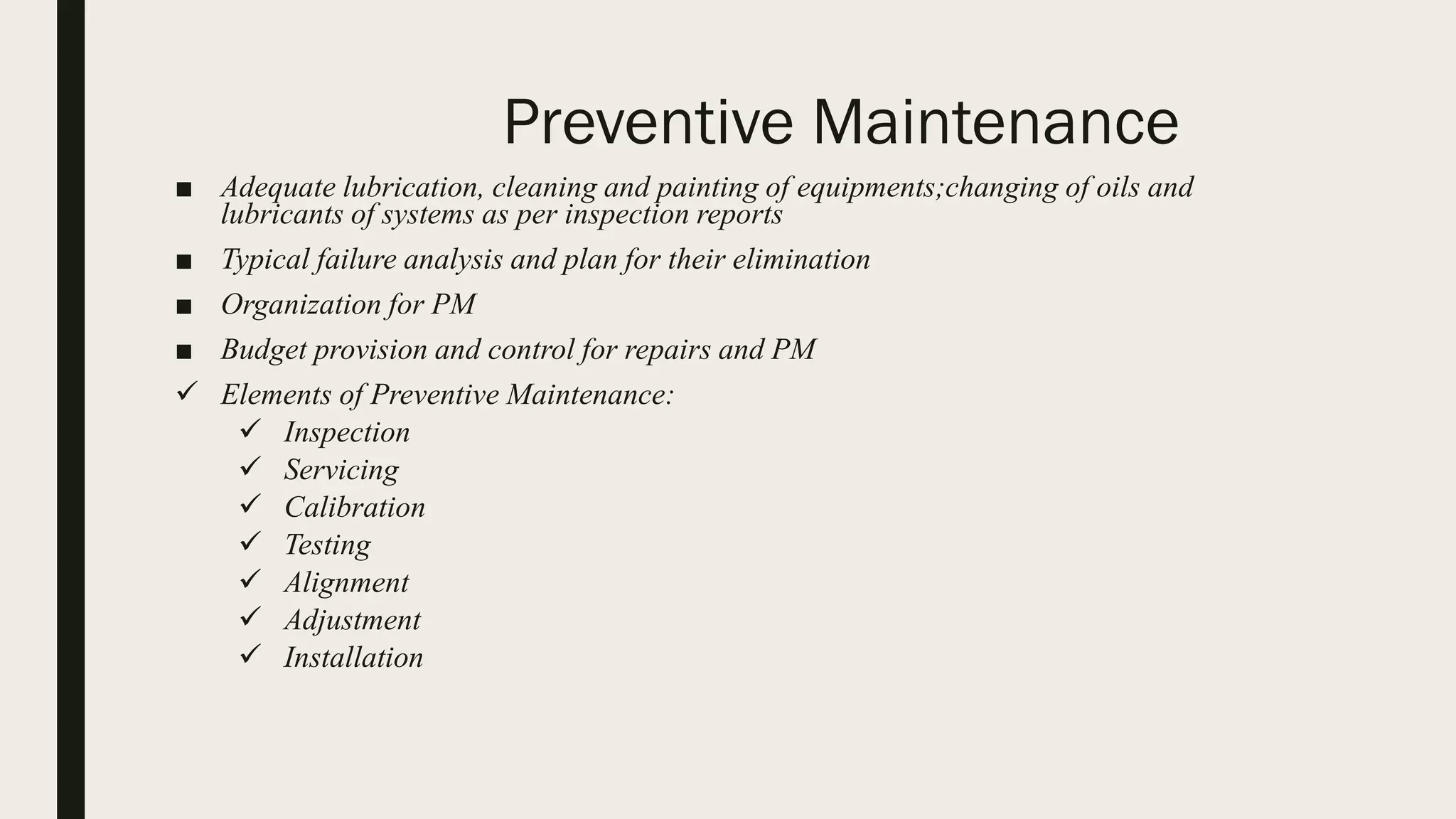 Maintenance Strategy, Types of Maintenance | PDF