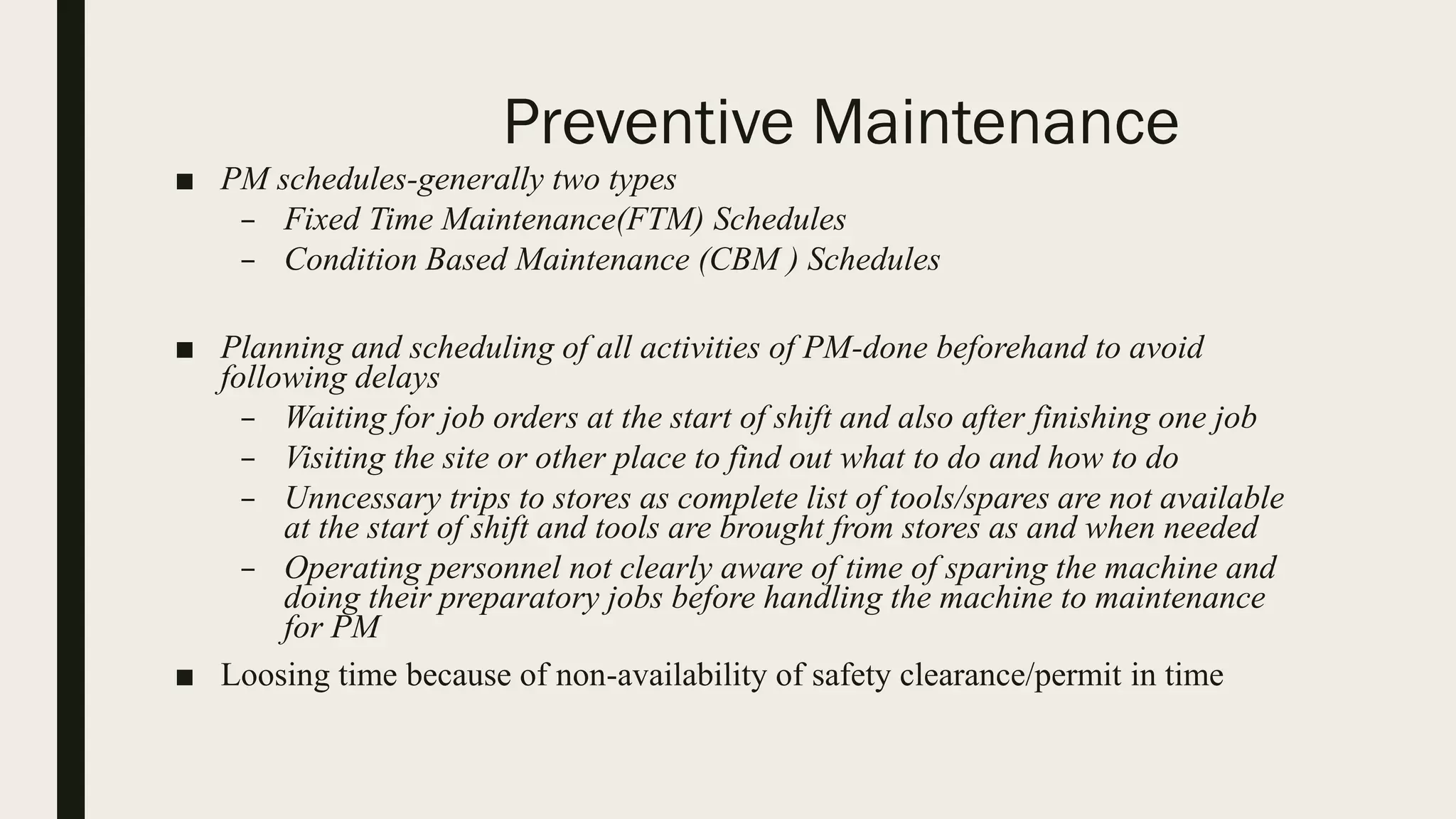 Maintenance Strategy, Types of Maintenance | PDF