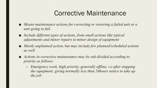 Maintenance Strategy, Types of Maintenance | PDF