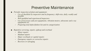 Maintenance Strategy, Types of Maintenance | PDF