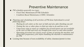 Maintenance Strategy, Types of Maintenance | PDF