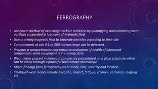 Lubricant Monitoring-Ferrography | PDF
