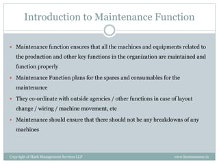 Maintenance english | PDF